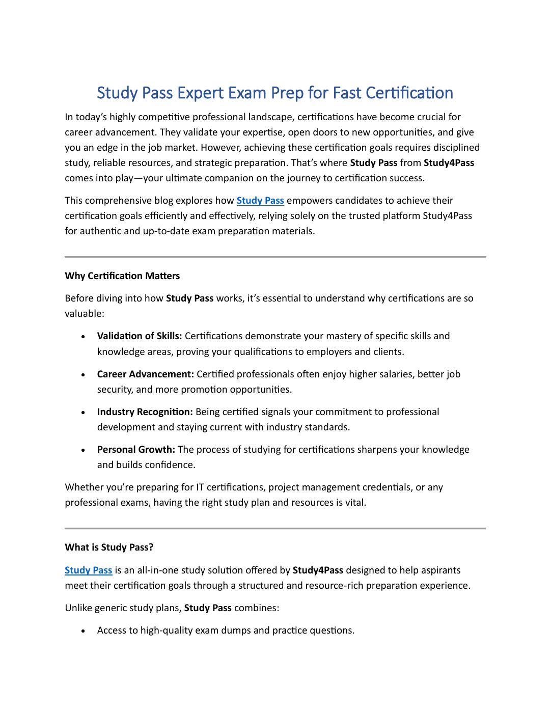 Study Pass Trusted Study Partner for Your Exams | PDF to Flipbook