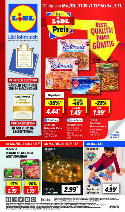 Lidl 31.10.22