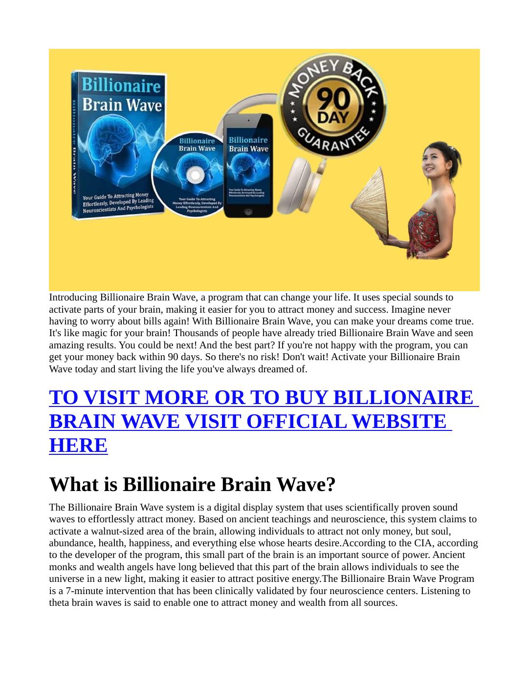 Billionaire Brain Wave (SCAM COMPLAINTS WARNING) Exposed Report You ...