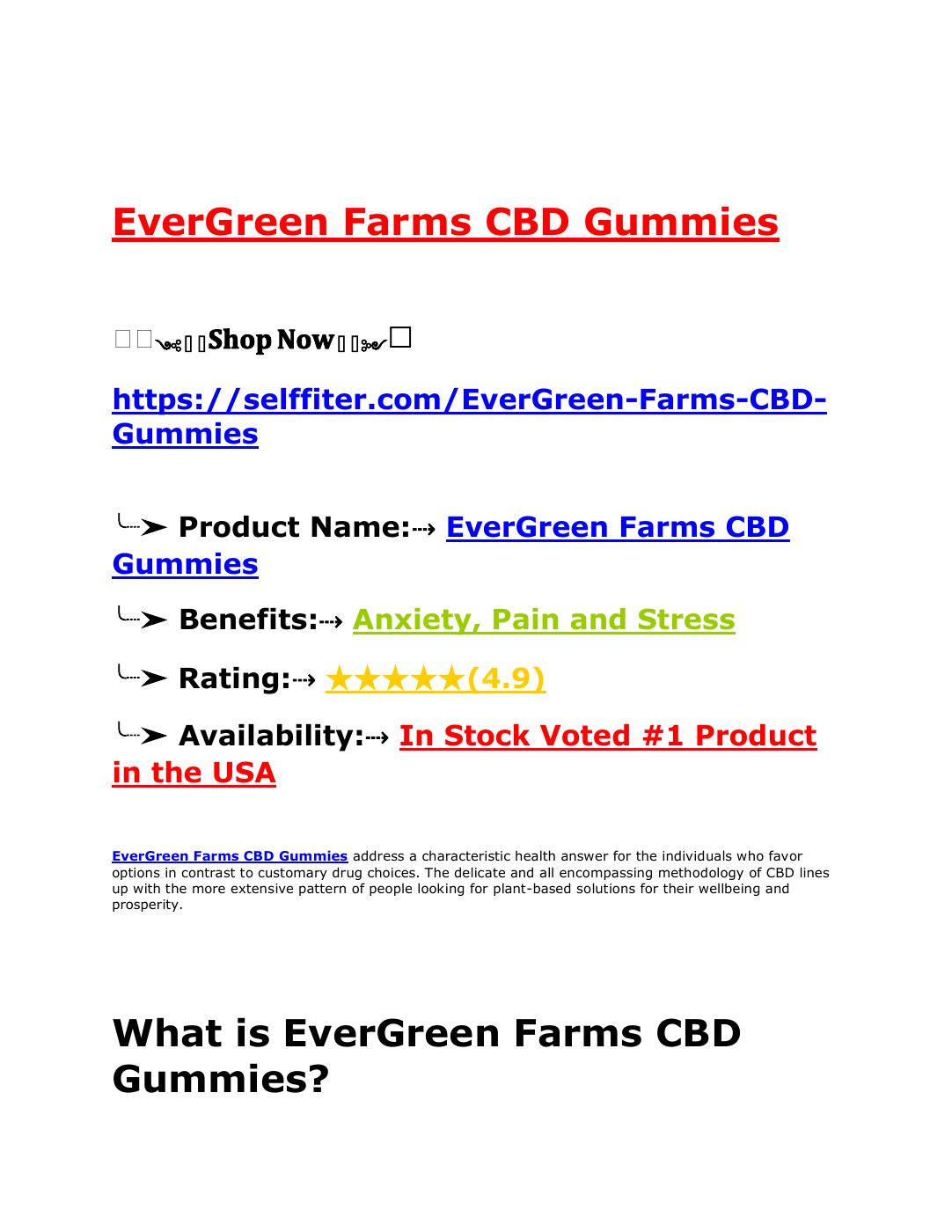 EverGreen Farms CBD Gummies for Beginners A Safe Effective Way to Start ...