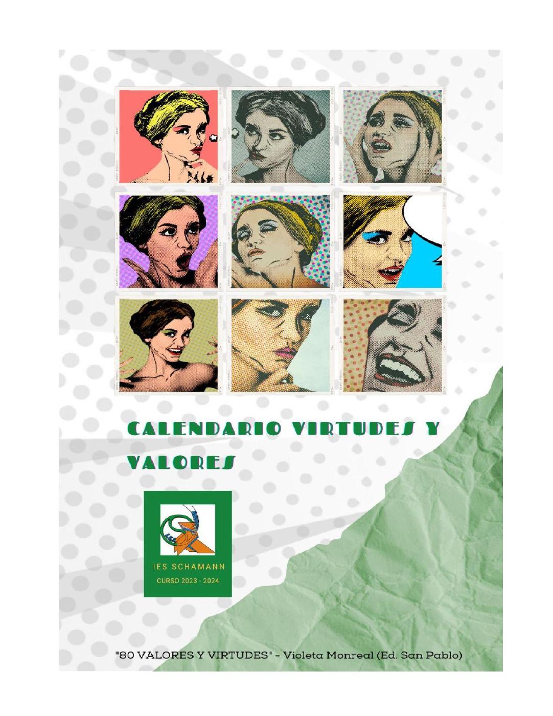 Calendario Educativo "Virtudes y valores" 2023-2024 | PDF to Flipbook