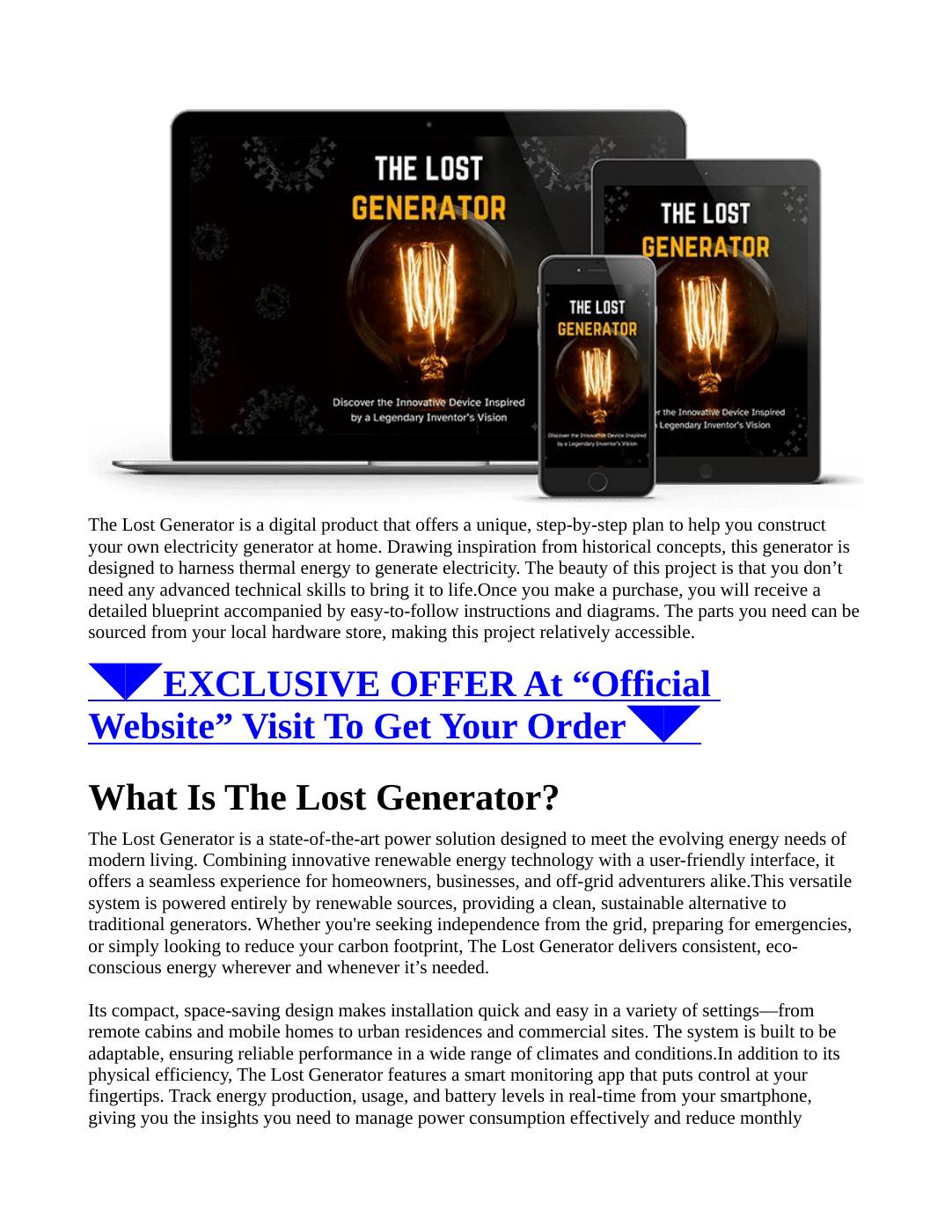 The Lost Generator : [TOP 5 Reasons!] Why We're Your Best Choice? | PDF ...