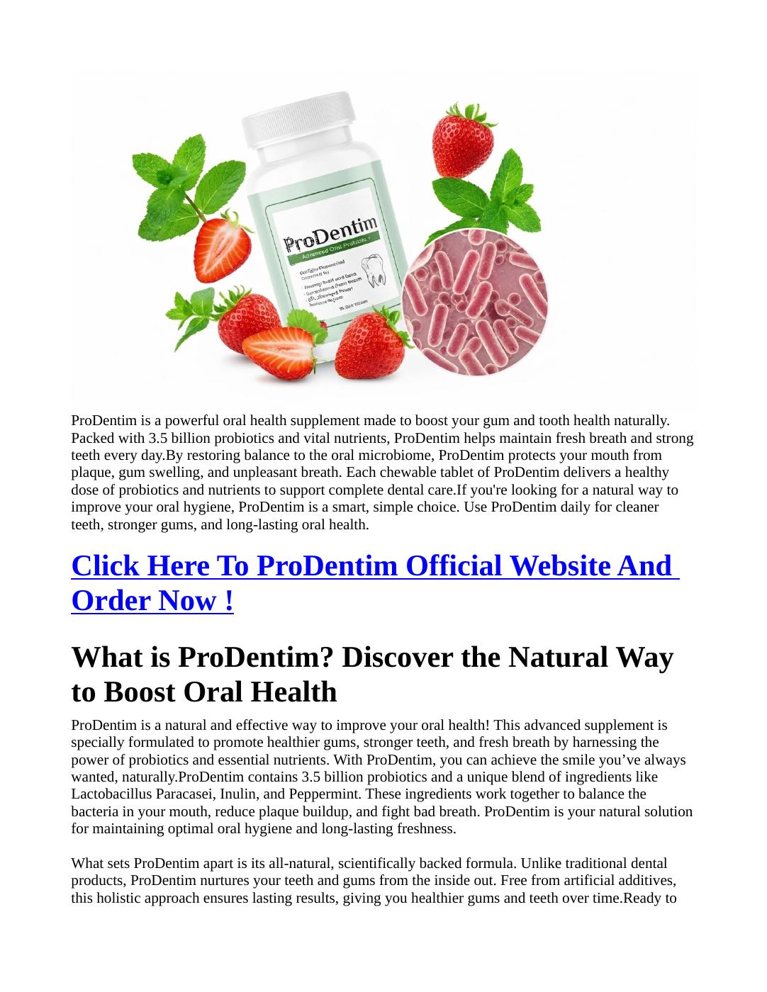 ProDentim Reviews SCAM EXPOSED NOBODY TELLS YOU This | PDF to Flipbook