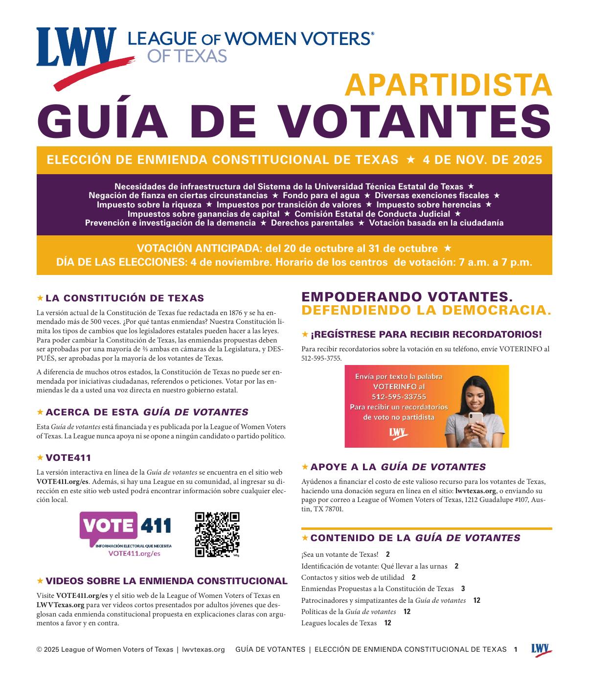 LWV Voters Guide Nov2025 Spanish | PDF to Flipbook