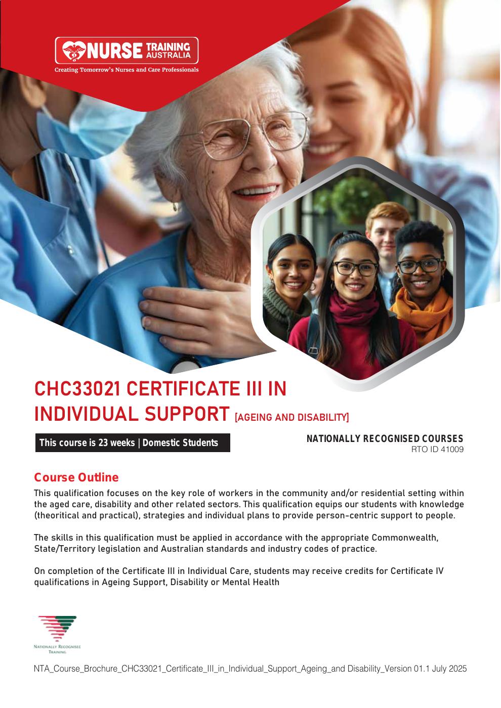 CHC33021 Certificate III in Individual Support (Ageing & Disability)