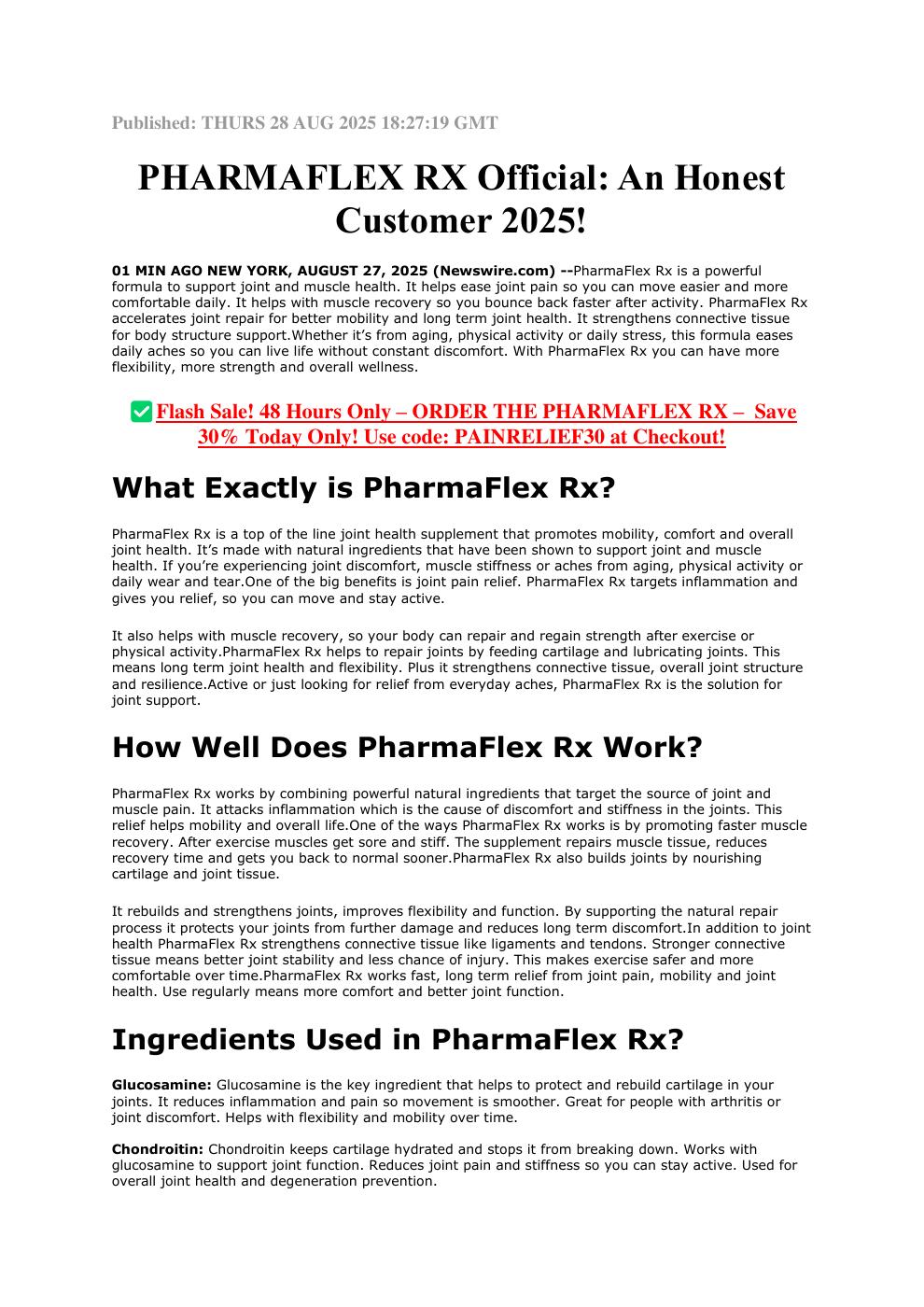 PharmaFlex RX Review – Does PharmaFlex RX Joint Support Really Work ...