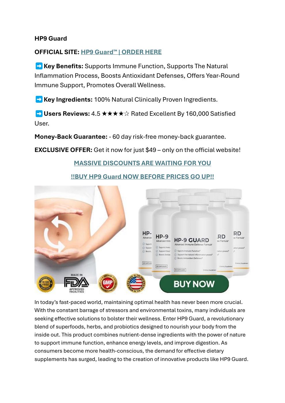 HP9 Guard (Price Update) Enhances Immune Function And Promotes Gut ...