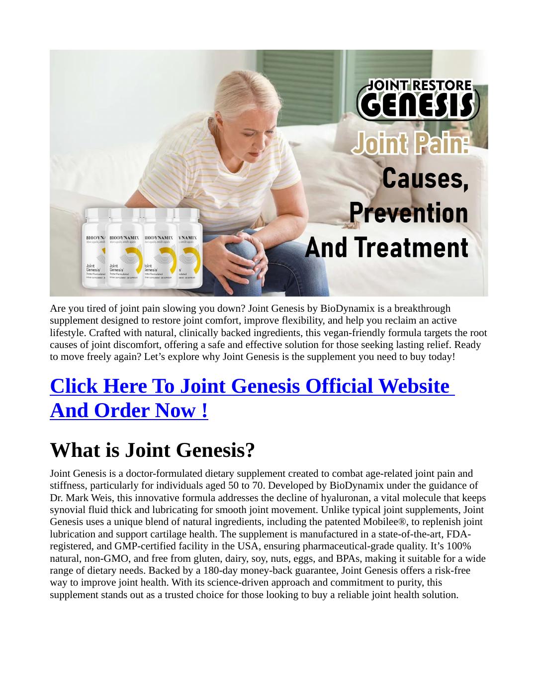 Joint Genesis (SCAM or LEGIT) - Is It Good! | PDF to Flipbook