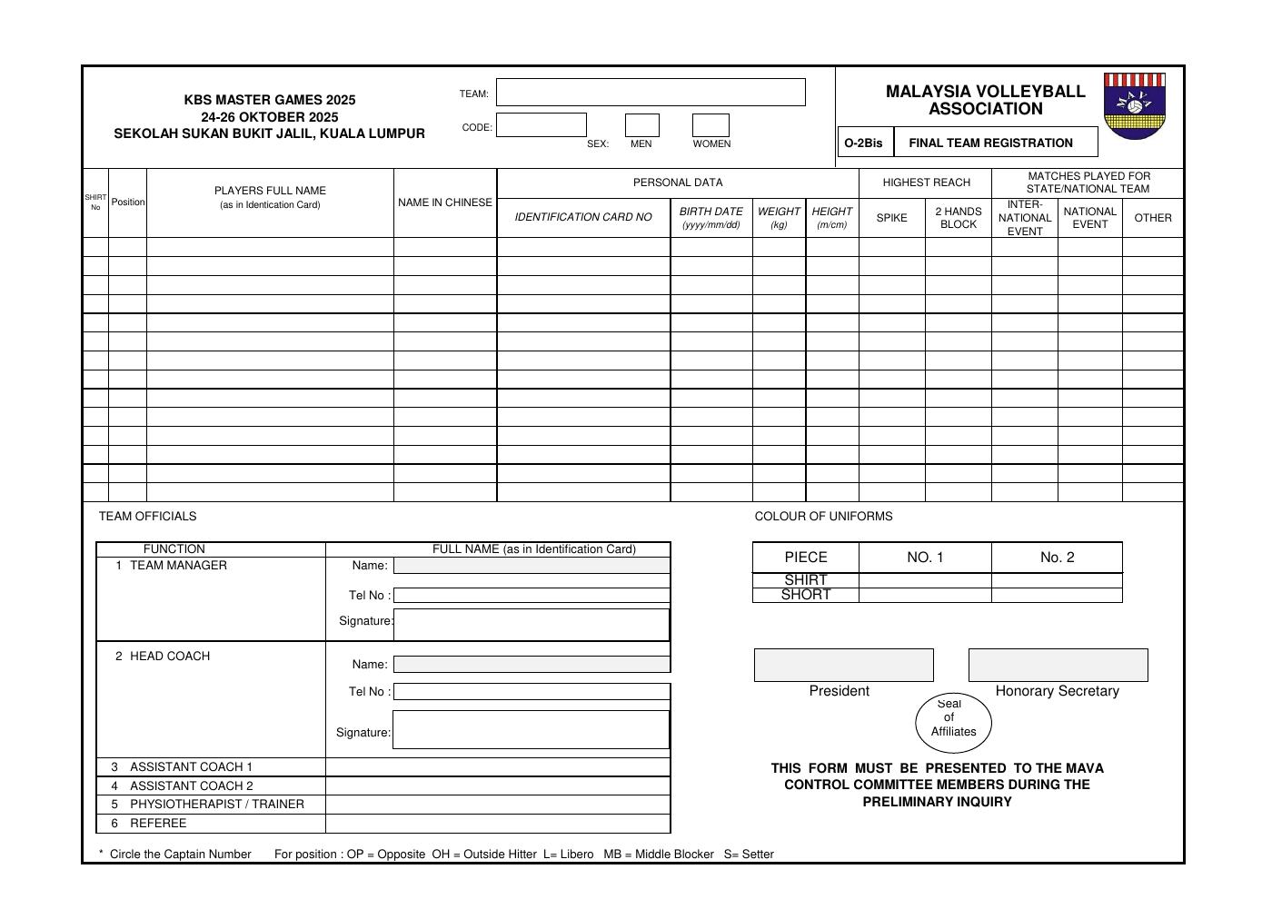 O-2Bis FORM - KBS MASTER GAMES | PDF to Flipbook