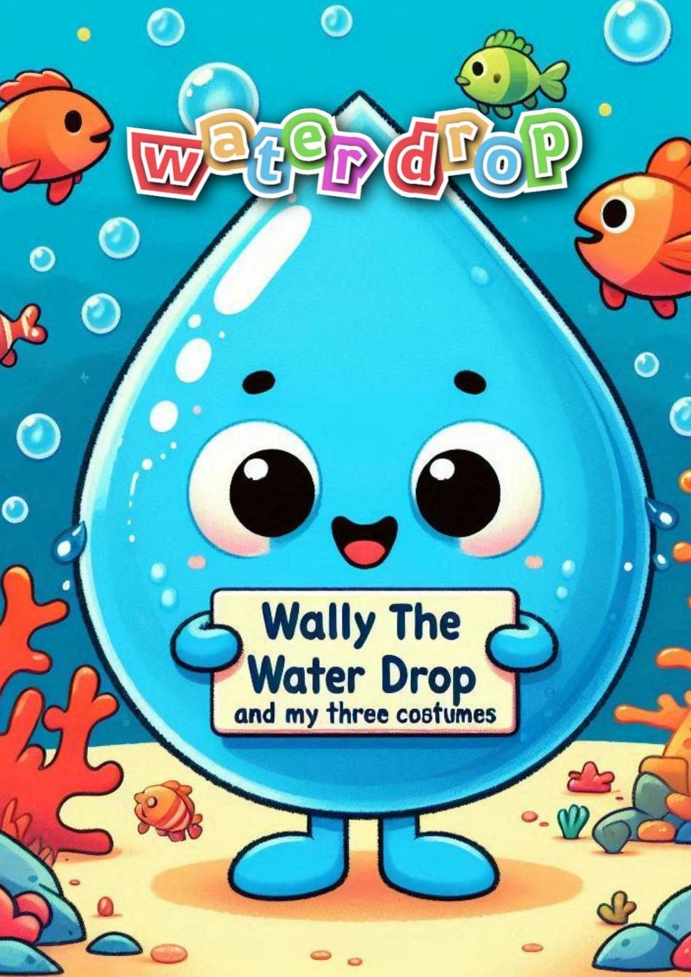 Wally the water drop and his three costumes | PDF to Flipbook