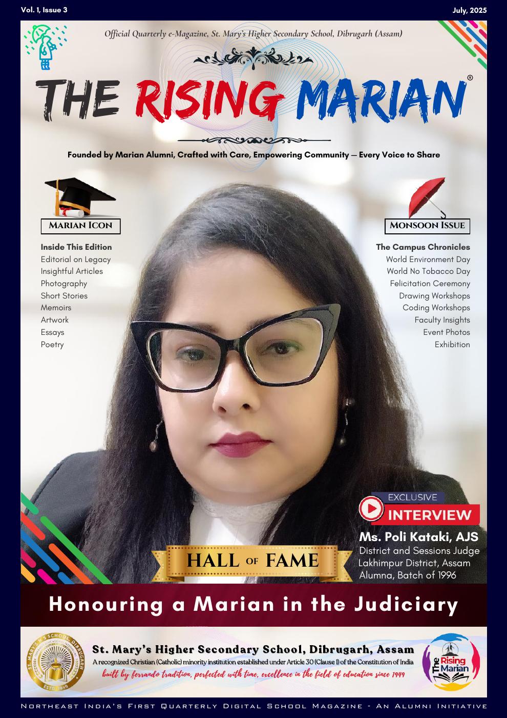 The Rising Marian, Vol. I, Issue 3, July, 2025 | PDF to Flipbook