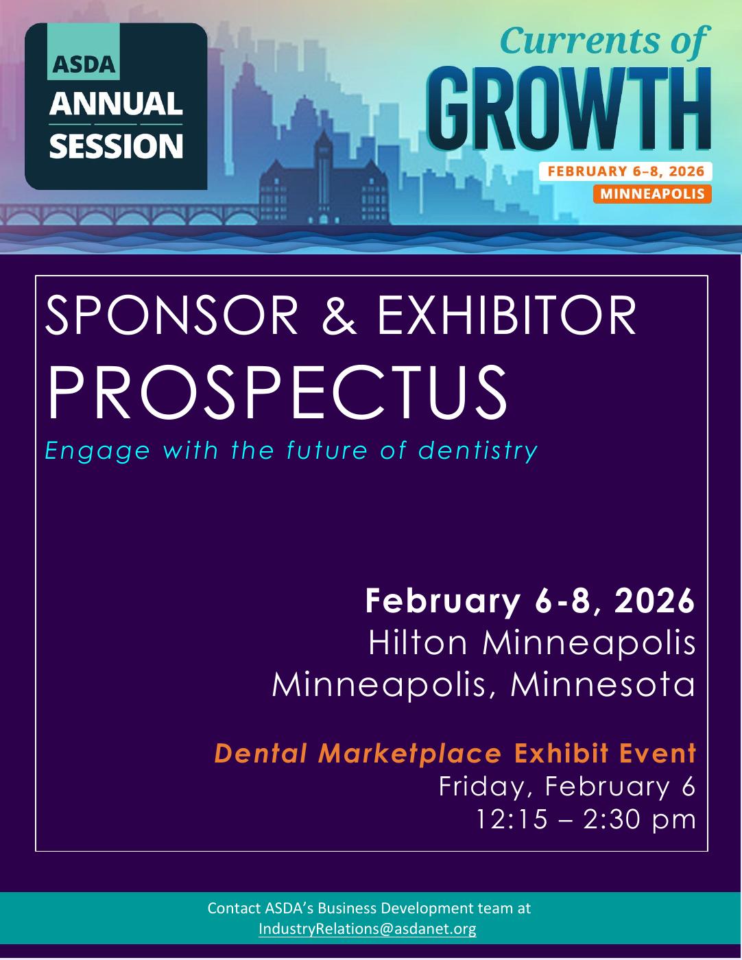 ASDA 2026 Annual Session Sponsor & Exhibitor Prospectus