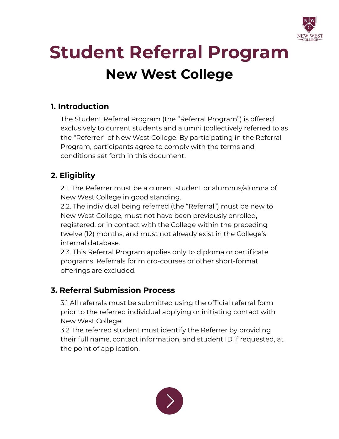 NWC Student Referral Program | PDF to Flipbook
