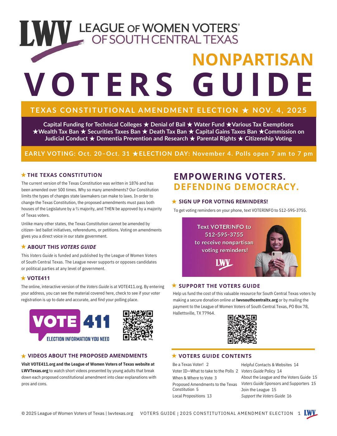 LWV Voters Guide Nov2025 Election English | PDF to Flipbook