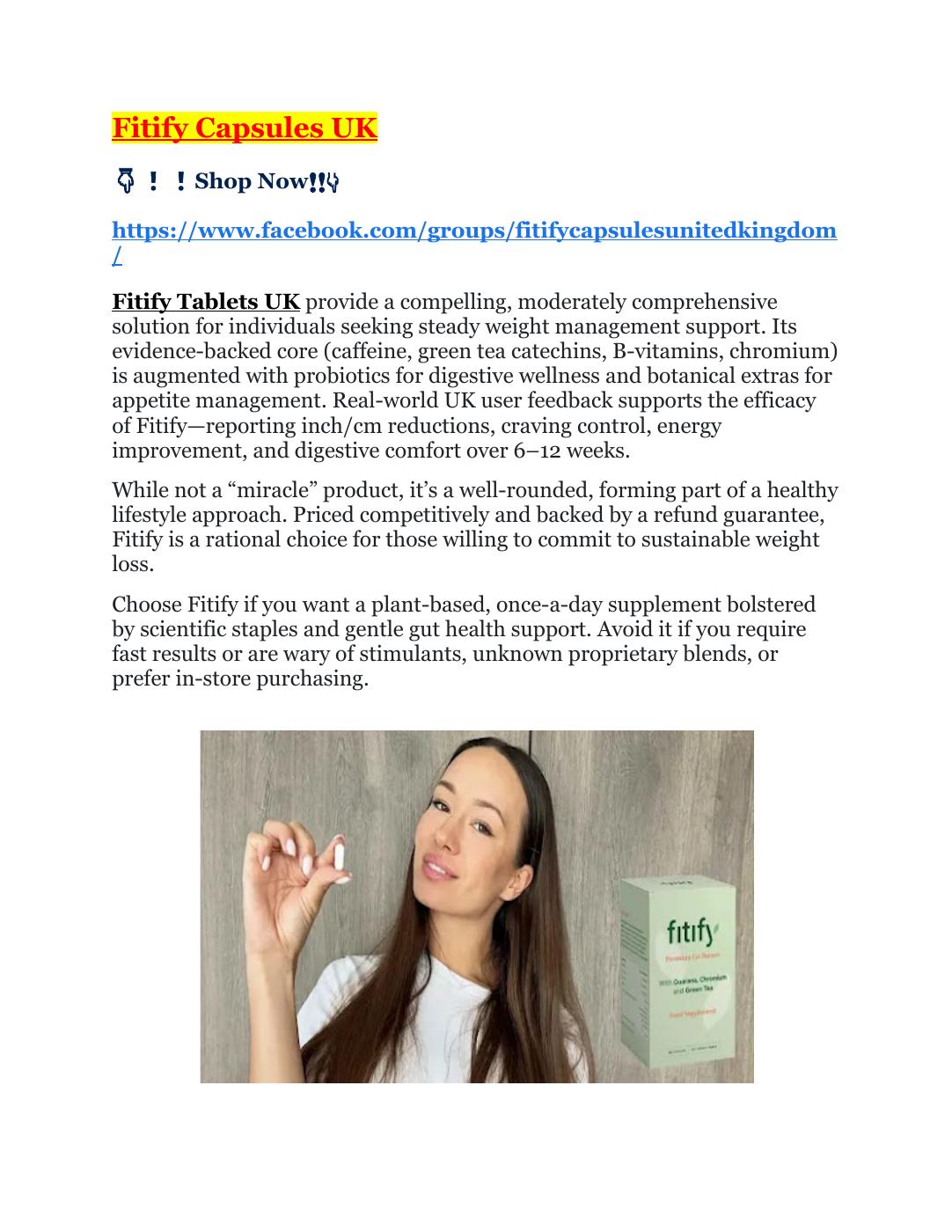 Fitify Capsules UK : Price & Where To Buy? | PDF to Flipbook