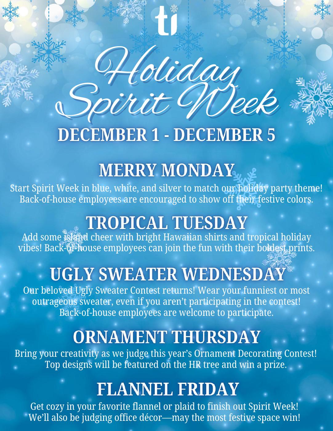 TI 2025 Holiday Spirit Week and Contest Guidelines | PDF to Flipbook