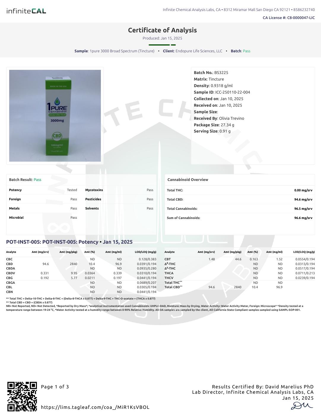 COA Broad Spectrum 3000