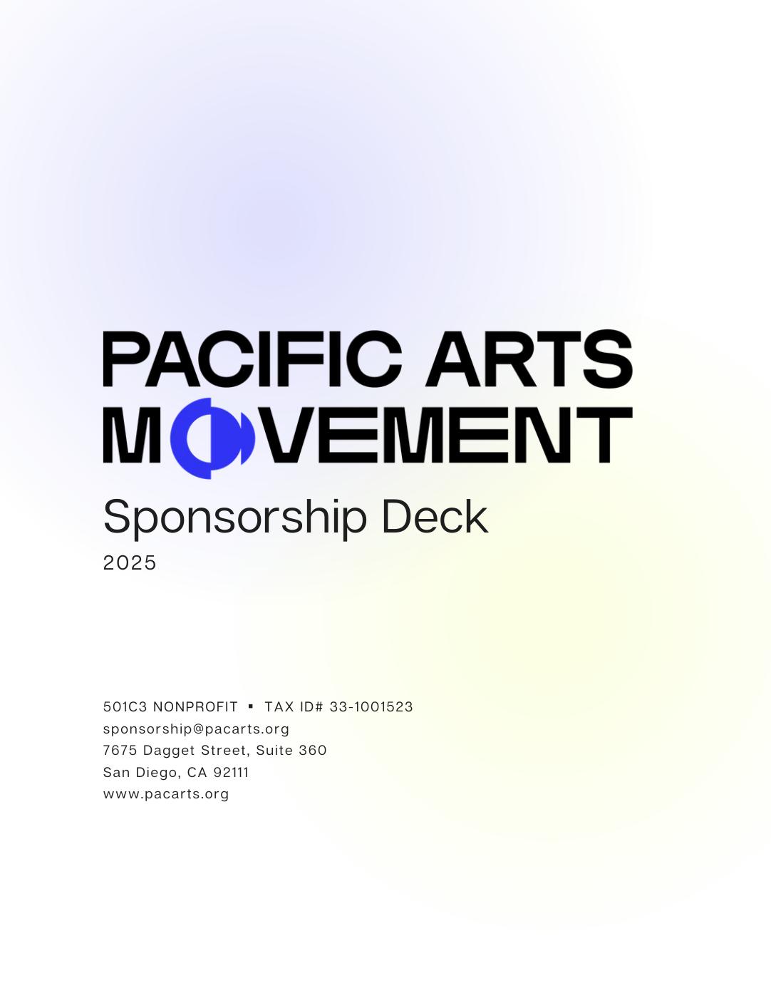 Pacific Arts Movement - Sponsor Deck 2025 | PDF to Flipbook