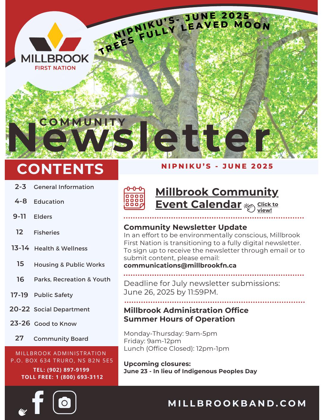 Millbrook First Nation June 2025 Newsletter | PDF to Flipbook