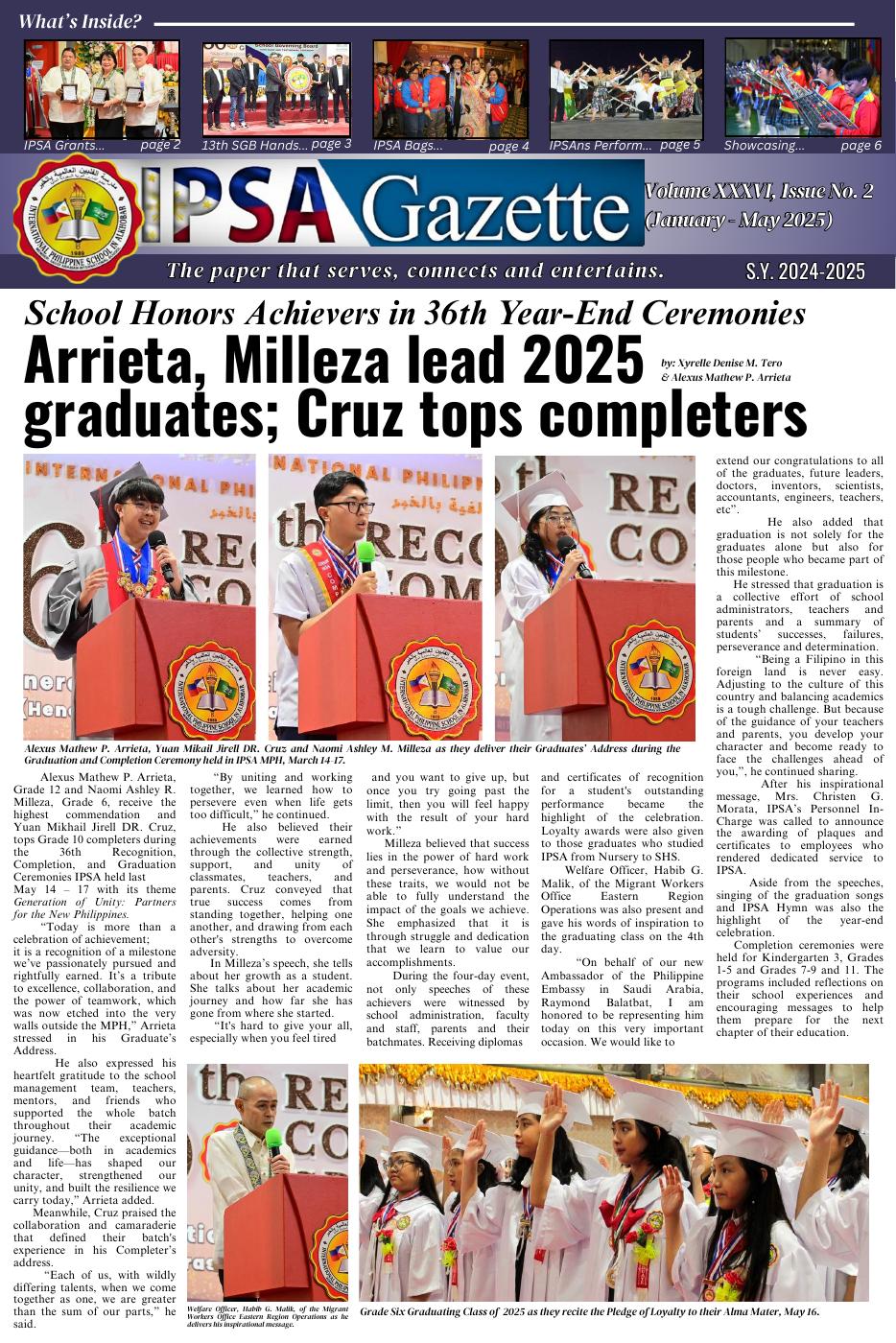 2nd Issue_IPSA Gazette SY 2024-2025 | PDF to Flipbook