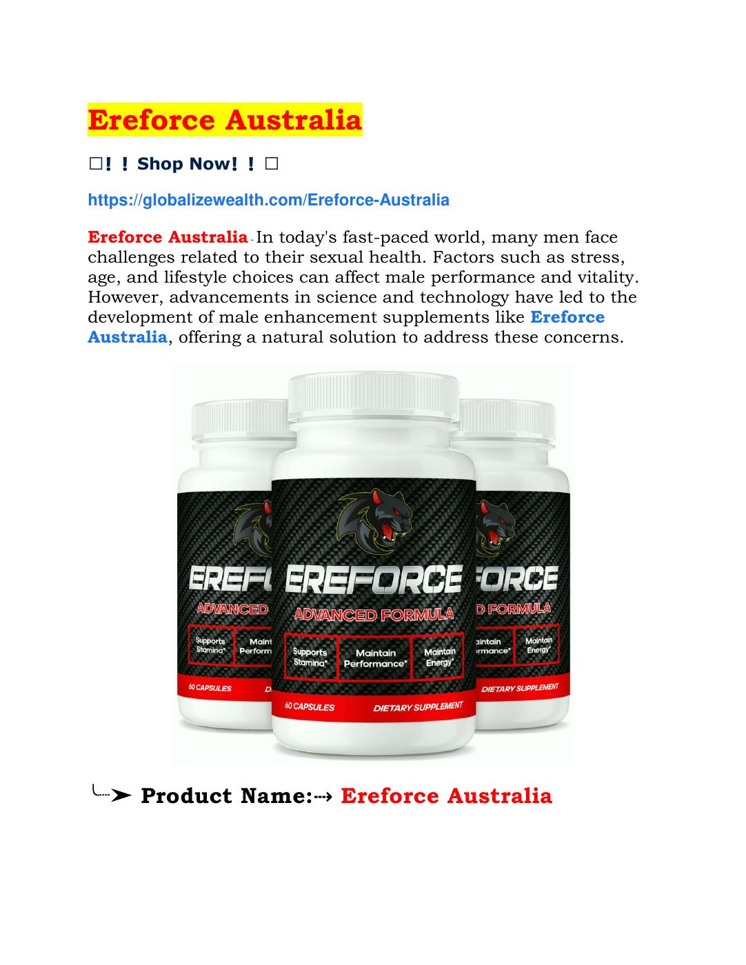 Ereforce Australia Optimize Your Size & Sexual Performance | PDF to Flipbook
