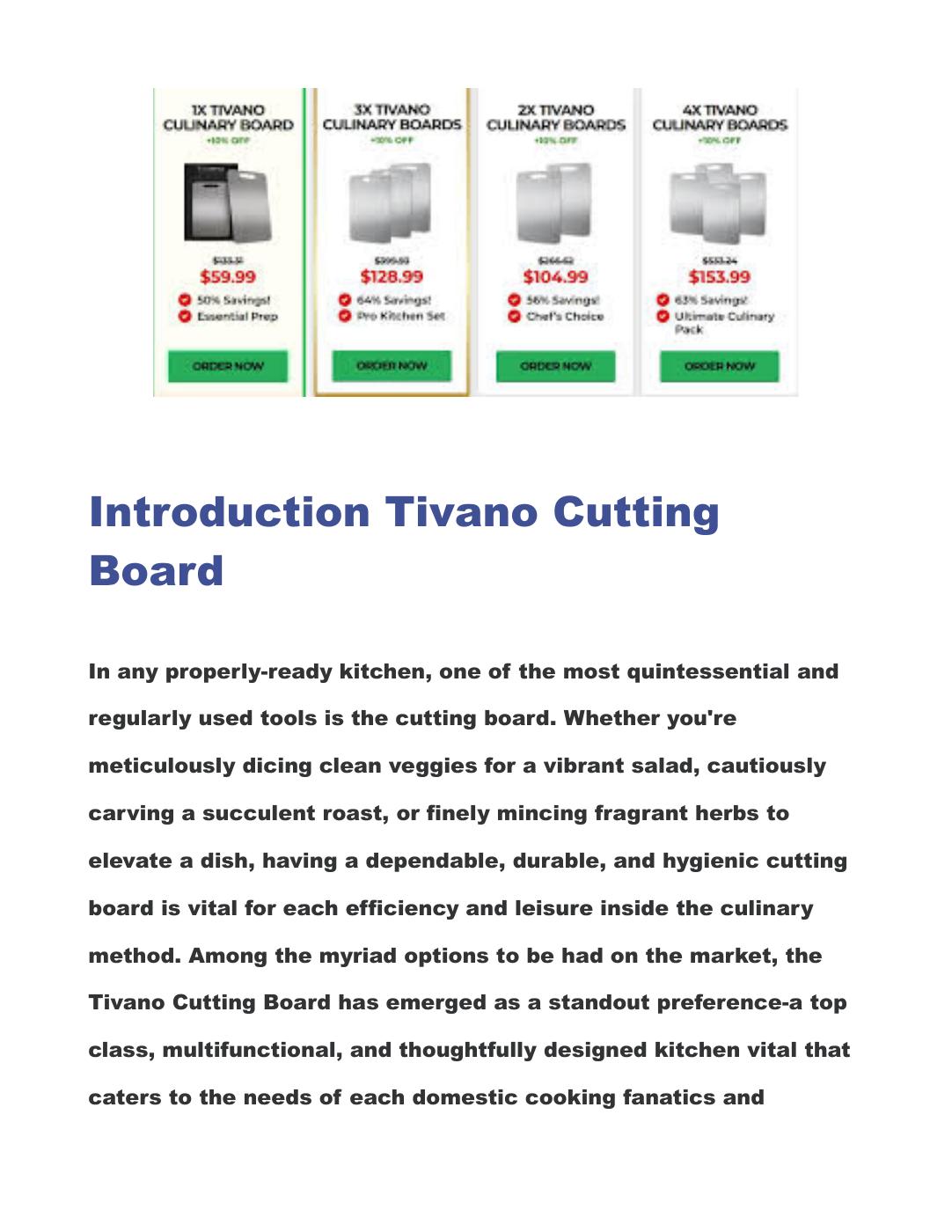 Tivano Cutting Board Reviews Official 2025 | PDF to Flipbook