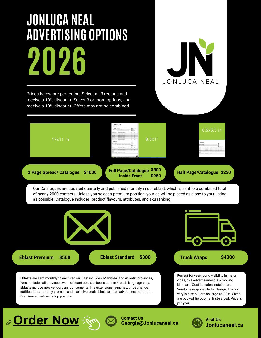 Jonluca Neal Advertising Options 2026