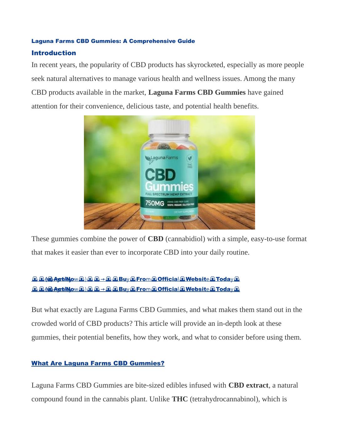 Laguna Farms CBD Gummies- Everything You Need To Know | PDF to Flipbook