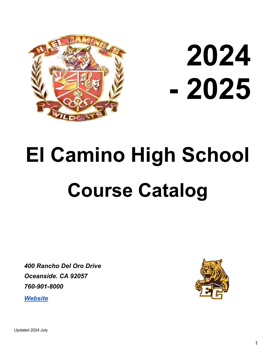 2024-2025 Course Catalog