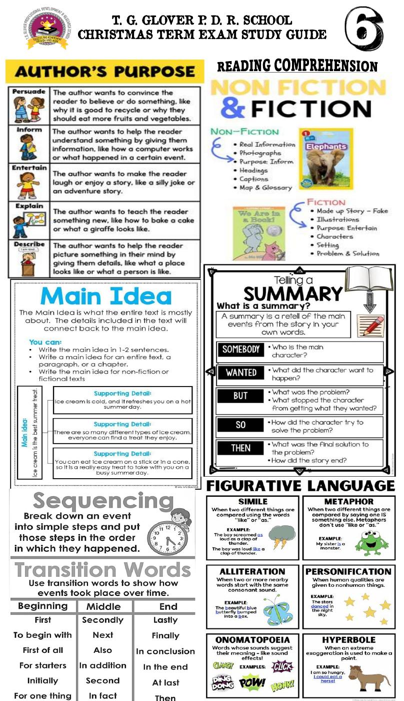 Gr 6 Study Guide