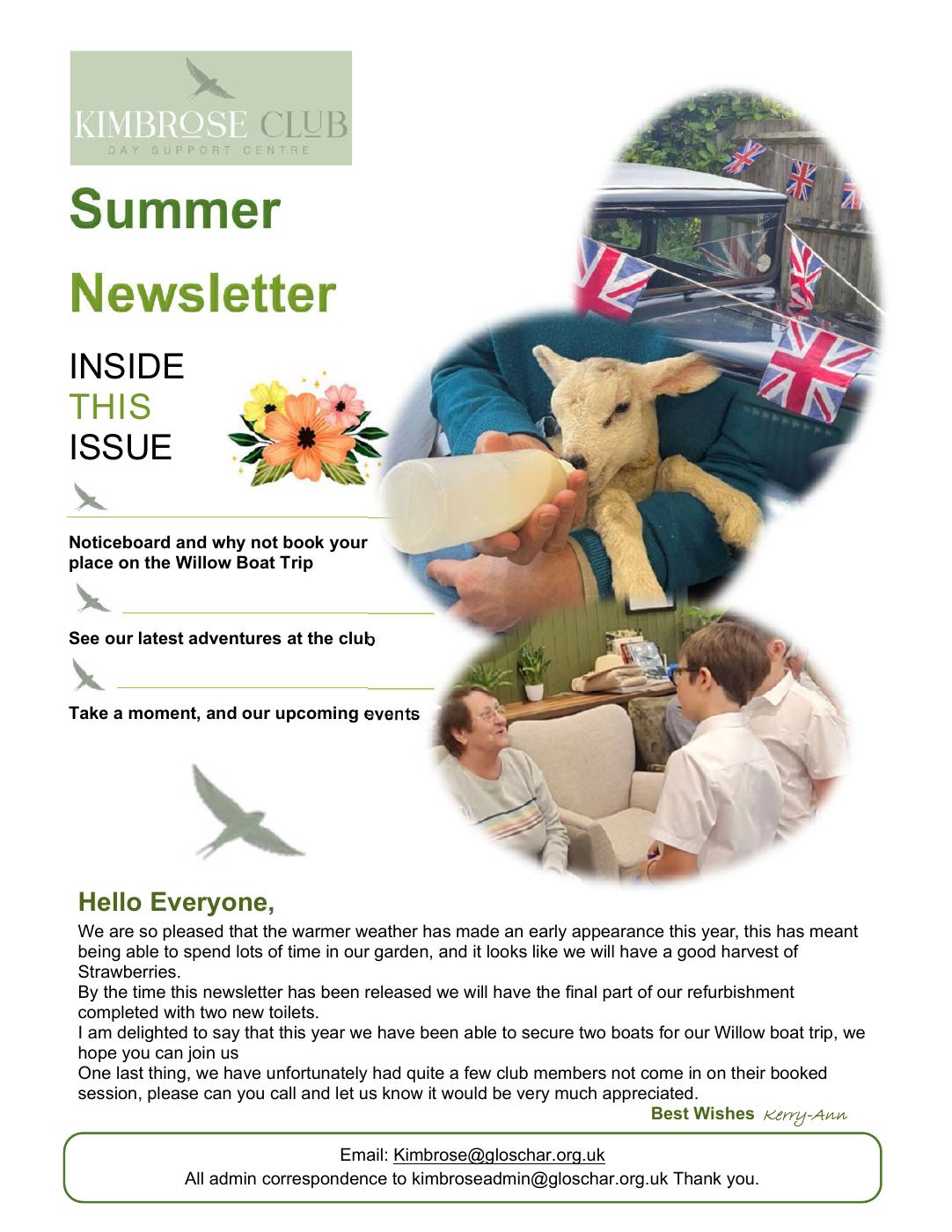 Kimbrose Club: Summer Newsletter