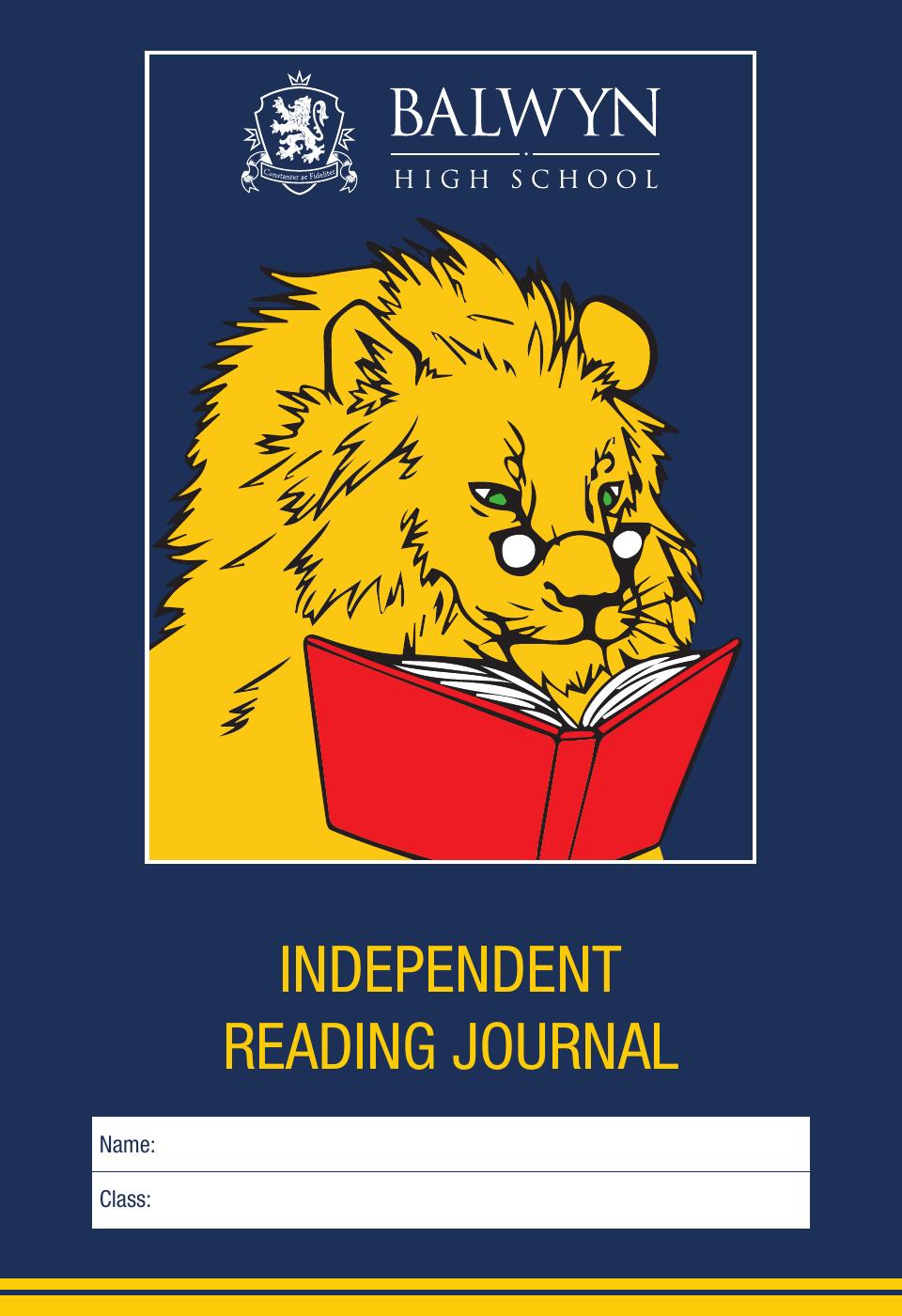 Custom Reading Journal - example 2