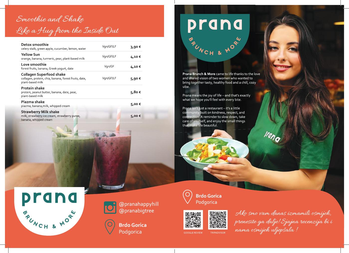 Menu Prana Podgorica | PDF to Flipbook