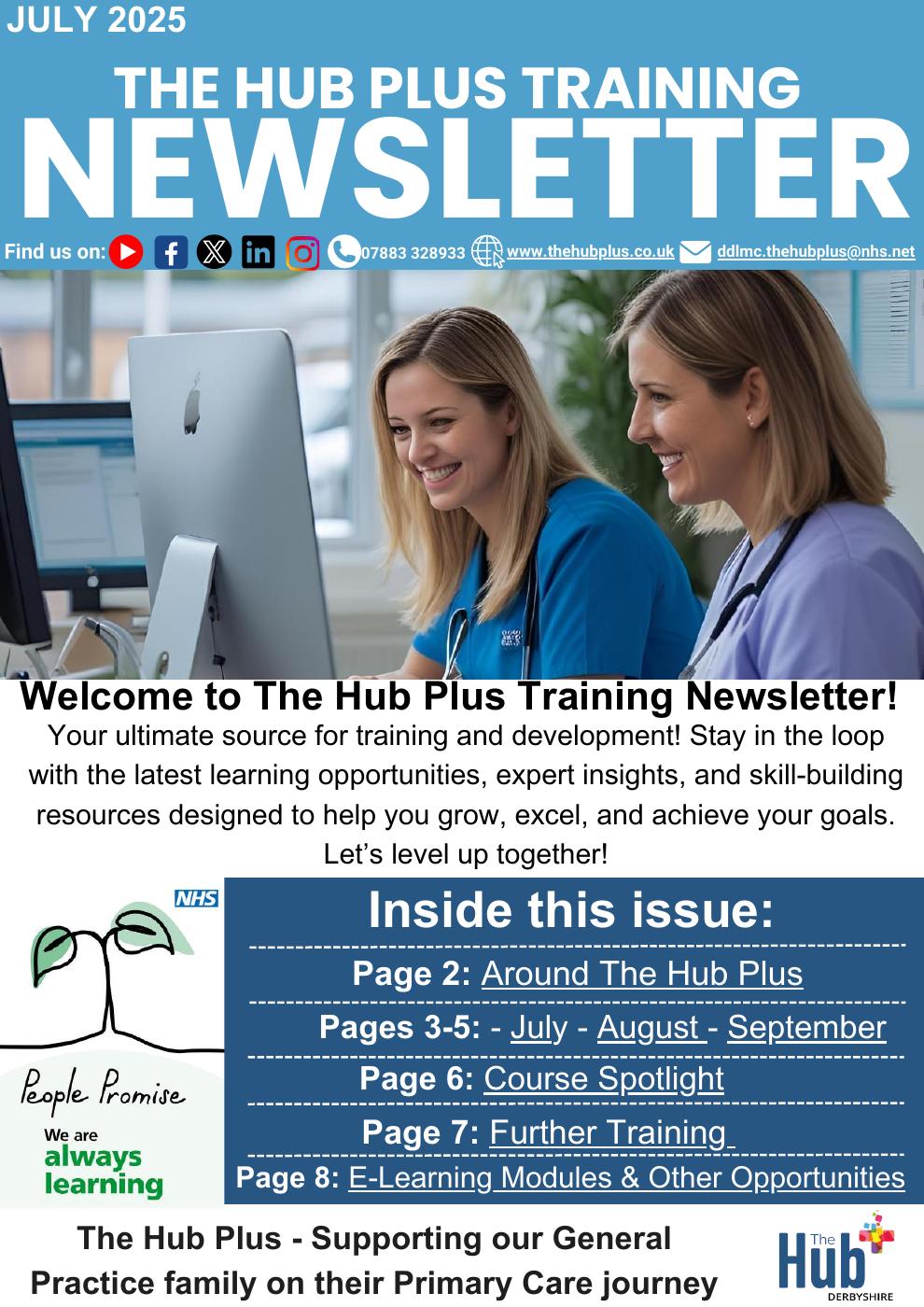 The Hub Plus Training Newsletter - July 2025