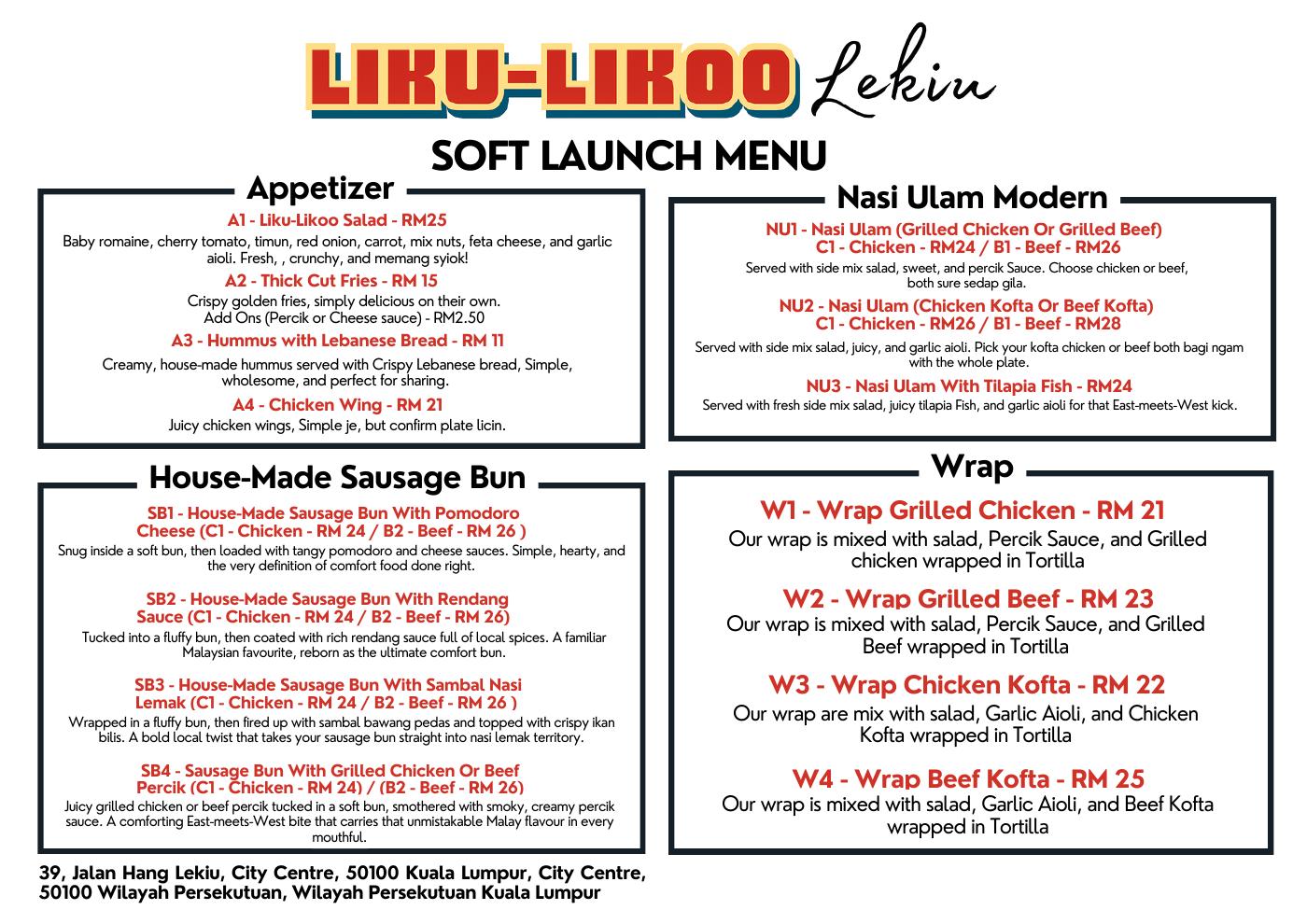 Liku-Likoo Lekiu Menu | PDF to Flipbook