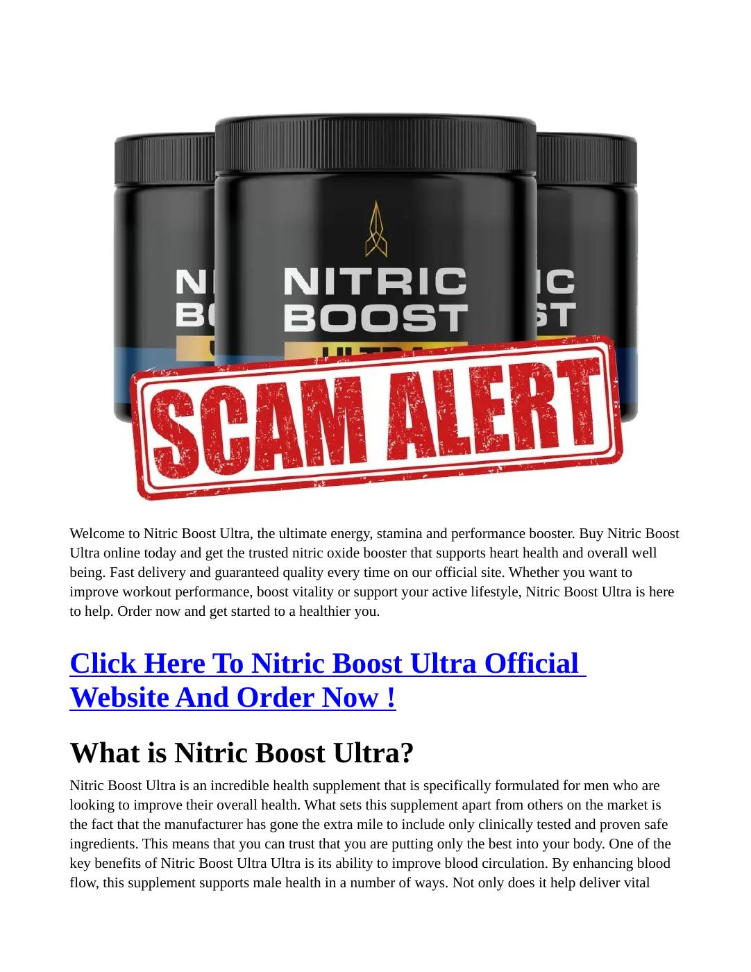 Nitric Boost Ultra Review: Scam or Legit in 2025? | PDF to Flipbook