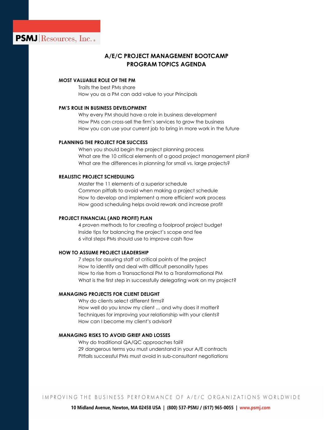 2026 PSMJ Project Management Bootcamp | PDF to Flipbook