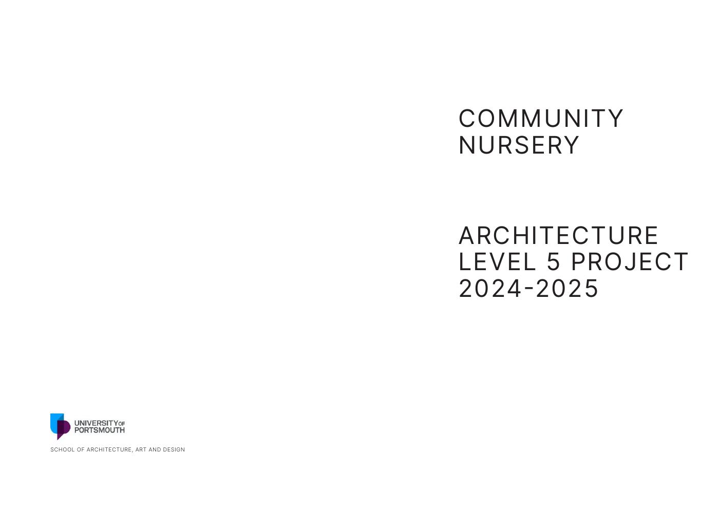 Community Nursery - Architecture Level 5 Project 2024-2025 | PDF to ...