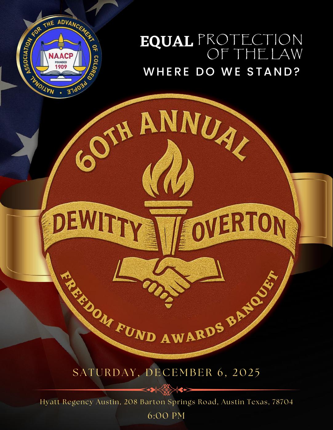 60th Annual DeWitty Overton Freedom Fund Awards Banquet