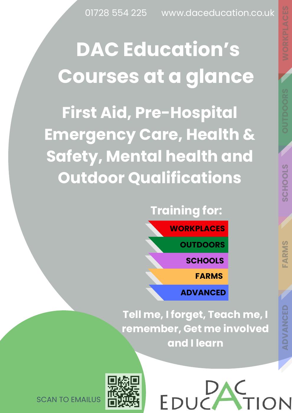 DAC First Aid courses at a glance | PDF to Flipbook