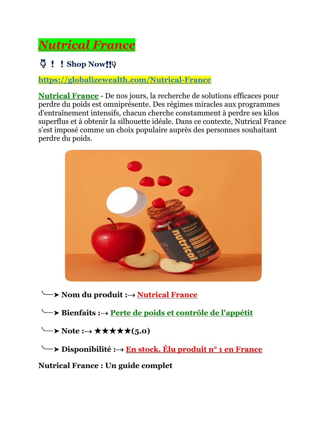 Nutrical France :Naturel, sûr et efficace ! | PDF to Flipbook