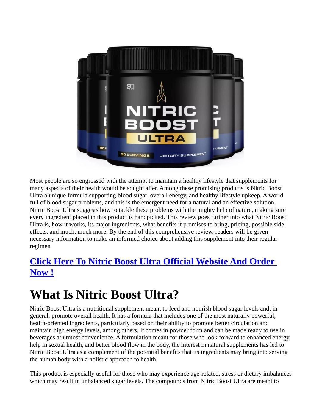 Nitric Boost Ultra (We Tried It) Here's Our Honest Review!! | PDF to ...