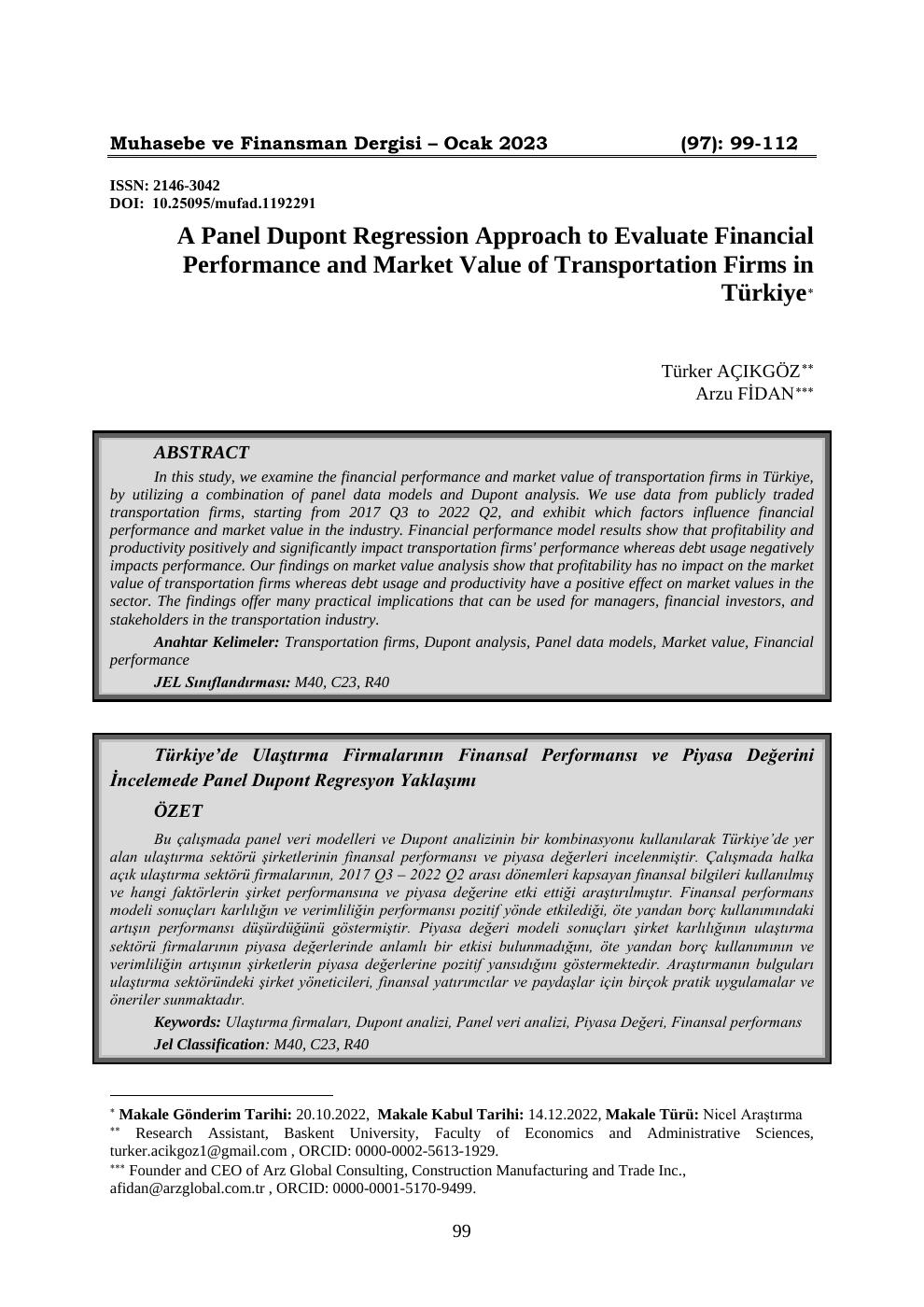 Ula t rma Sekt r Firmalar n n Finansal Performans Ve Piyasa De erini ula-t-rma-sekt-r-firmalar-n-n-finansal-performans-ve-piyasa-de-erini