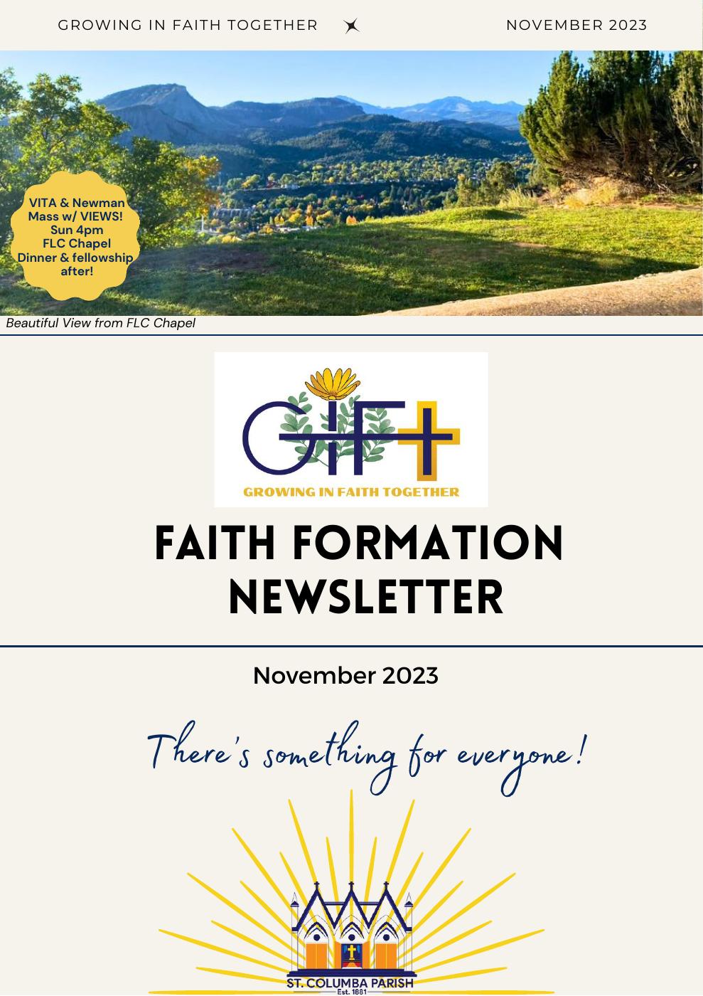 November Faith Formation Newsletter | PDF to Flipbook