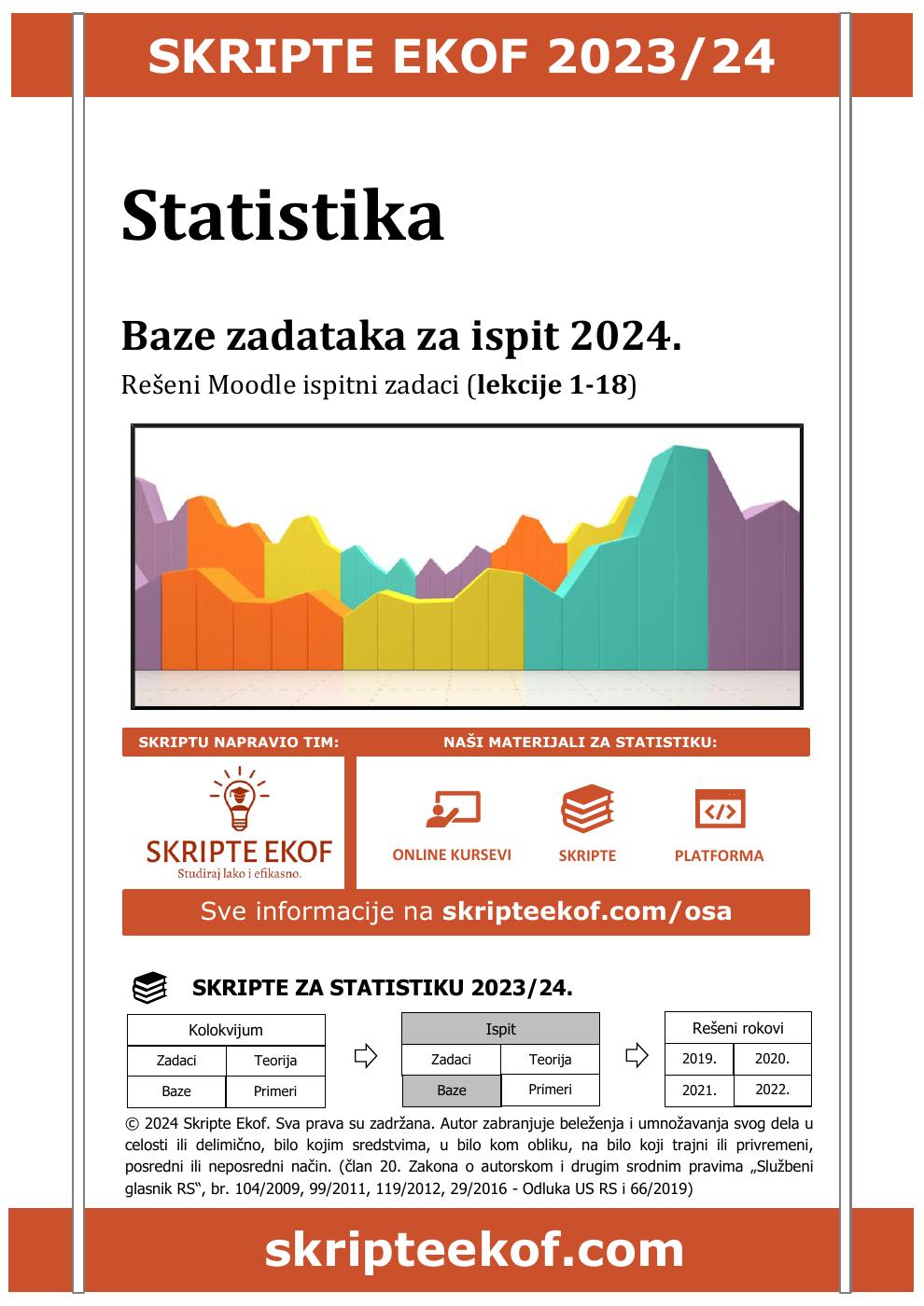 Baze za ispit iz statistike 2023/24.