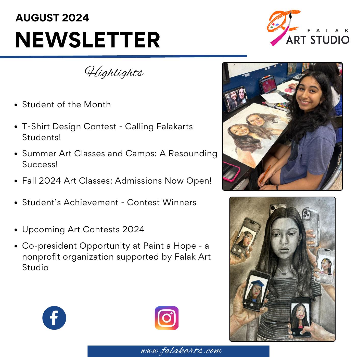 Falak Art Studio Newsletter - August 2024 | PDF to Flipbook