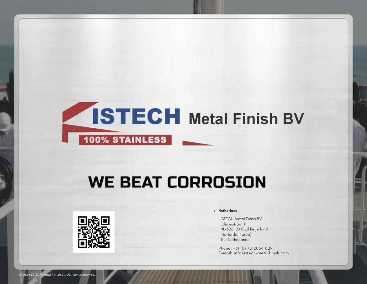 ISTECH METAL FINISH BV SERVICES NOW IN THE ARABIAN GULF