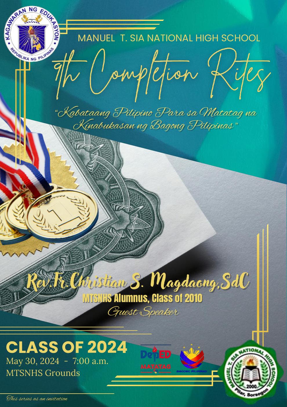 MTSNHS 9th COMPLETION RITES | PDF to Flipbook