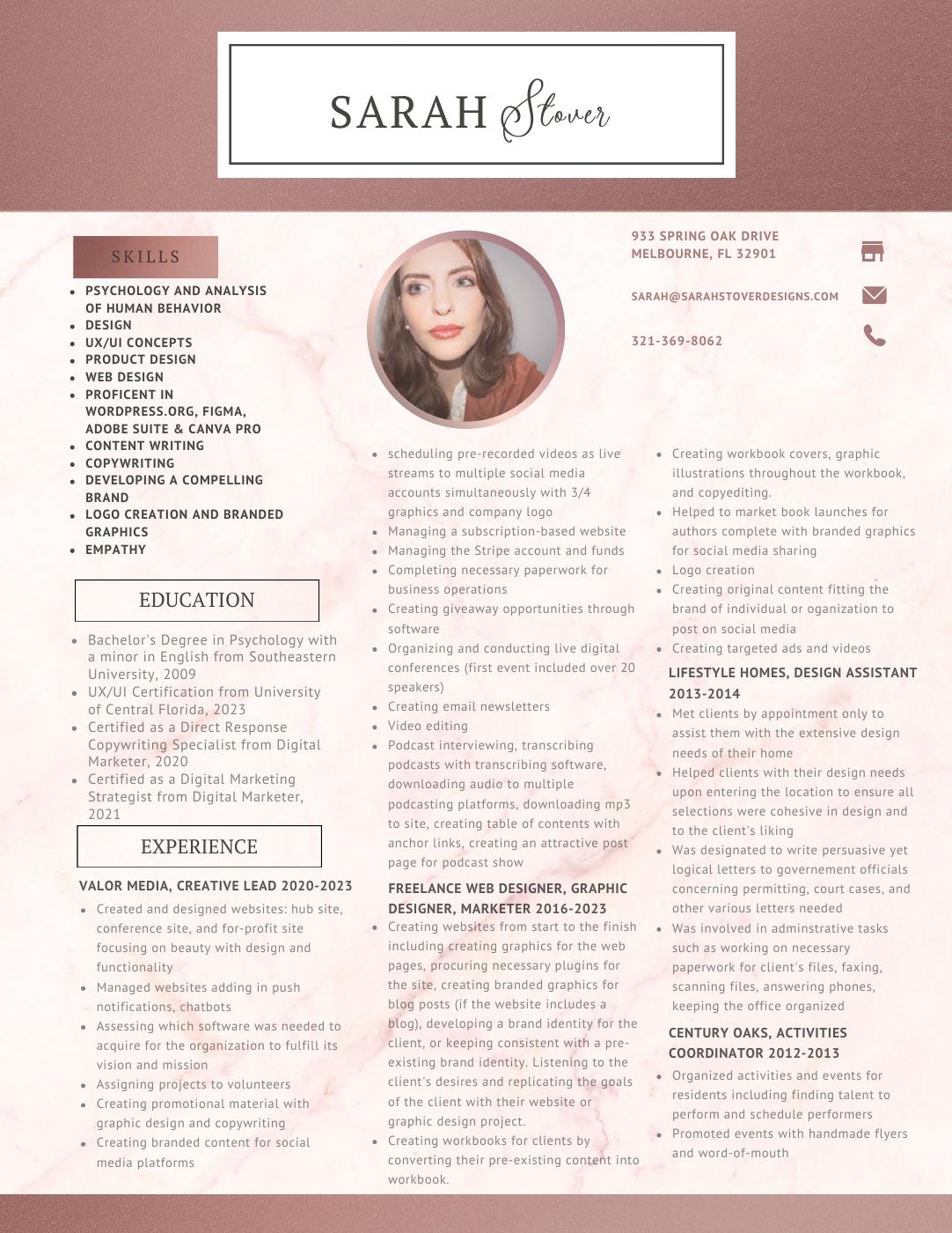 About | Sarah Stover Designs