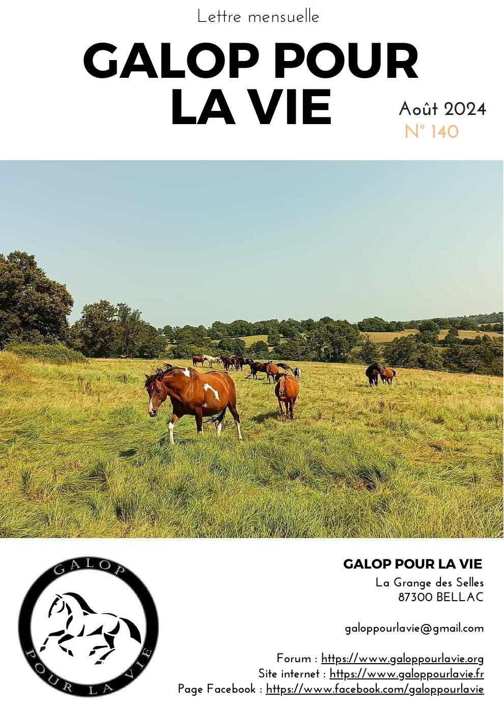 Lettre mensuelle GPLV n°140 - Août 2024